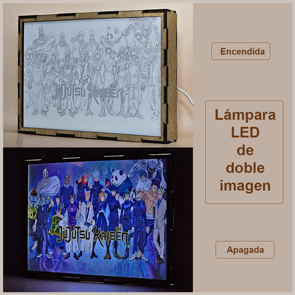 Lámpara retroiluminada de Ryomen Sukuna, Maki Zenin, Satoru Gojo ...
