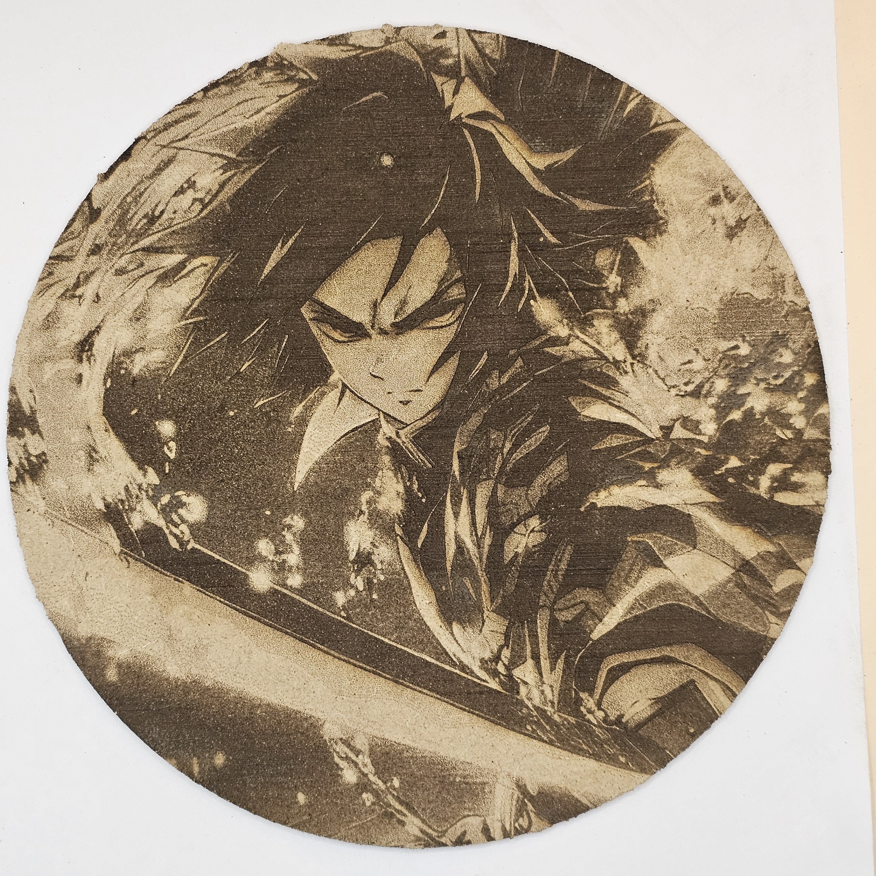 Grabado laser en MDF de Giyū Tomioka